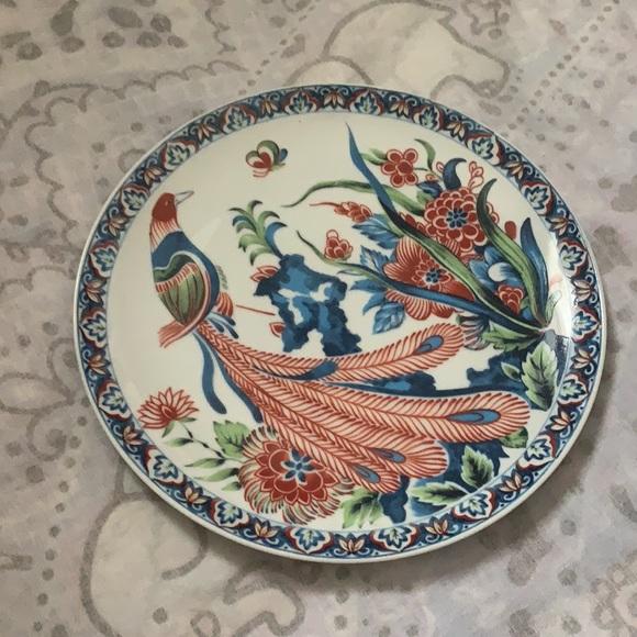 Vintage | Accents | Vintage Genin Trudeau Peacock Bird Plate Made In ...